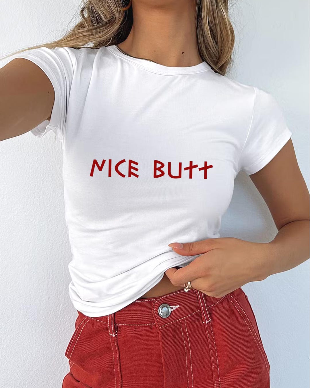 Nice Butt Cute Aesthetic Y2K Graphic T-shirt, 2000s Hot Girl Era ...