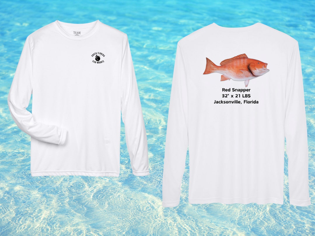 RED SNAPPER Custom Taxidermy Performance Shirt UPF 30+ - Etsy