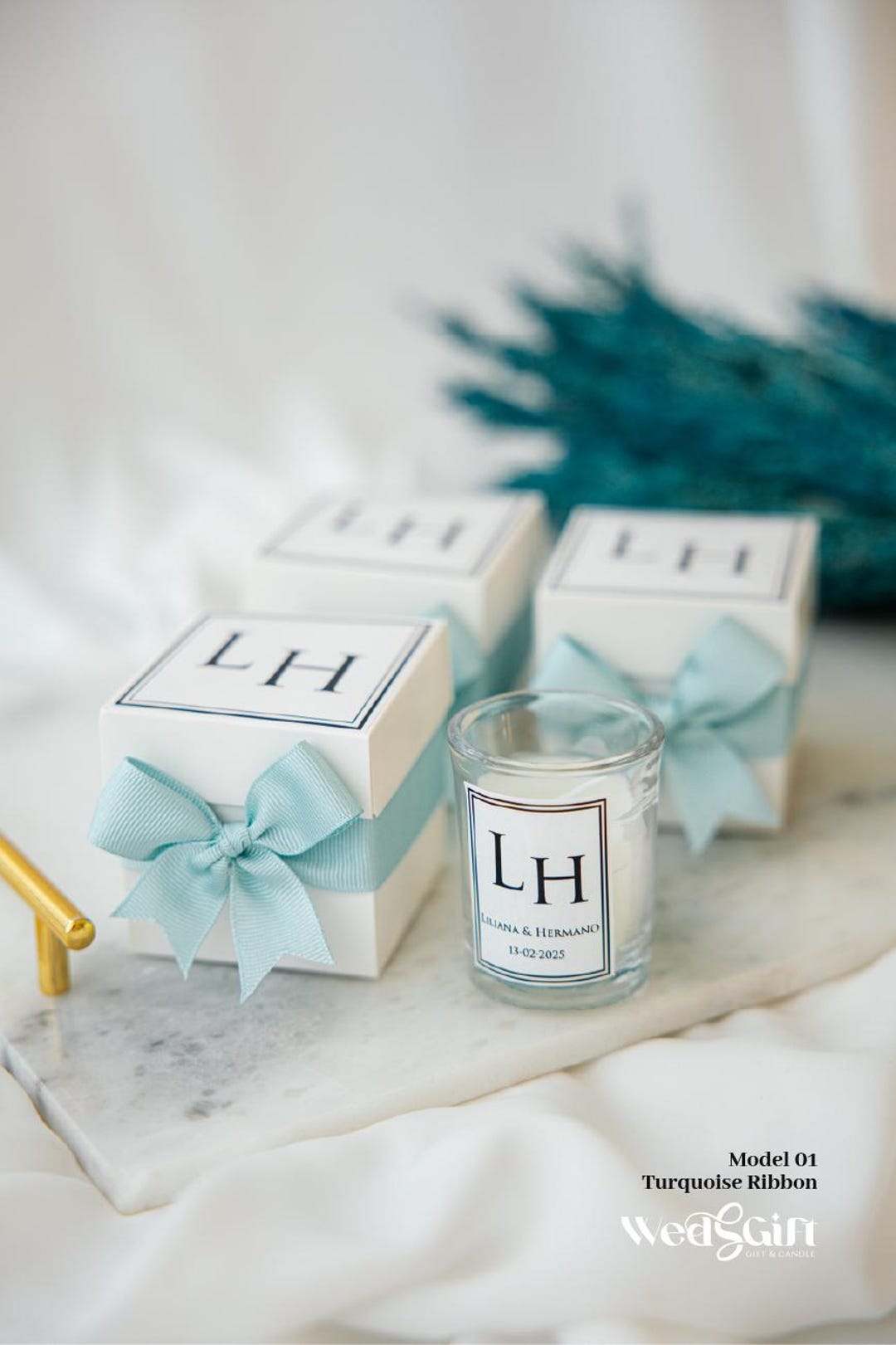 Custom Candle Favor, Elegant Box Gift, Personalized Decoration for ...