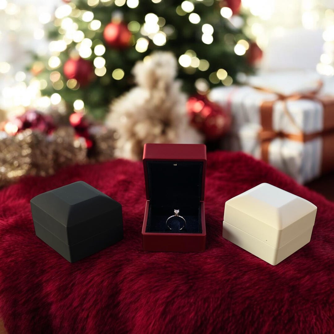 LED Lighted Ring Box: Proposal Engagement Anniversary - Etsy