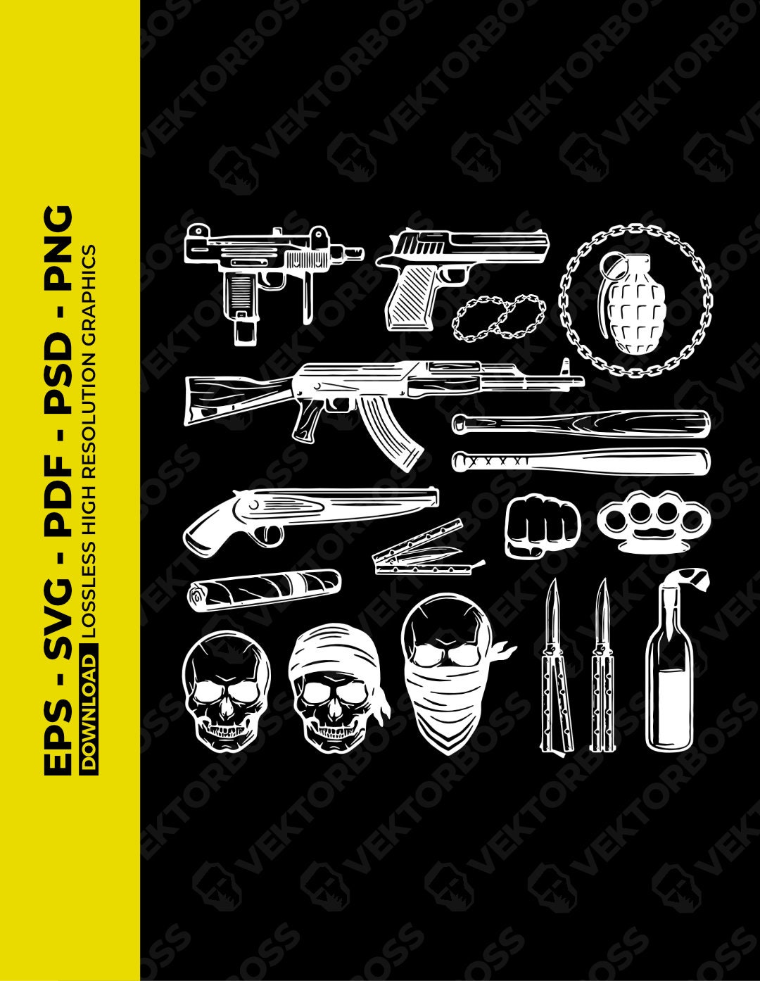 Weapons SVG Knives SVG Skulls SVG Weapons Bundle Svg Knife Bundle Svg ...