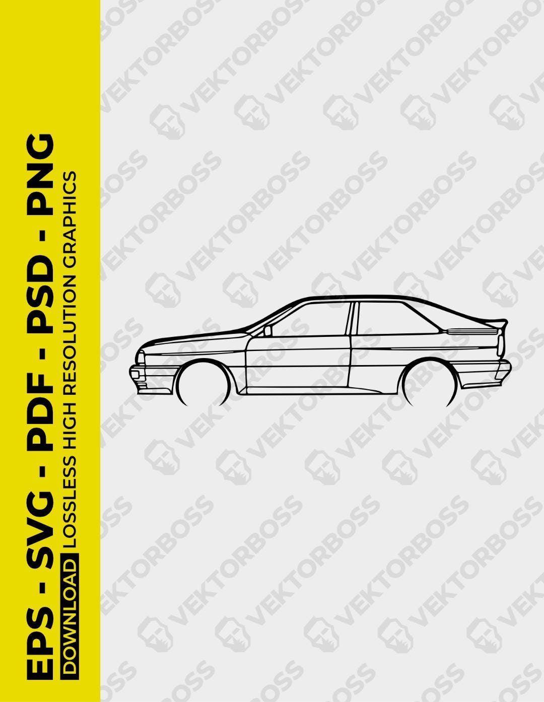 Audi Quattro SVG, Car Silhouette, Dxf, Psd, Eps, Digital File - Etsy