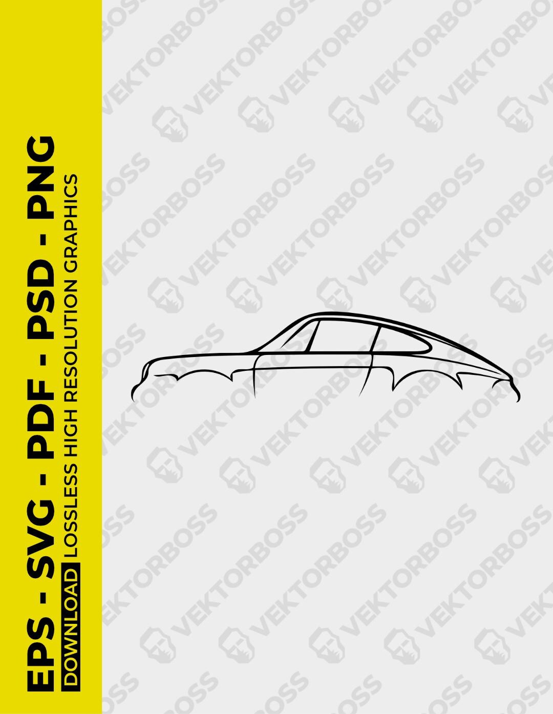 Porsche 911 930 SVG, Car Silhouette, Dxf, Psd, Eps, Digital File - Etsy