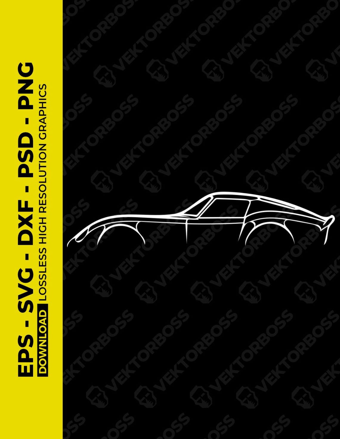 Ferrari 250 GTO Car Silhouette, SVG, Png, Eps, Psd, Pdf - Etsy Canada