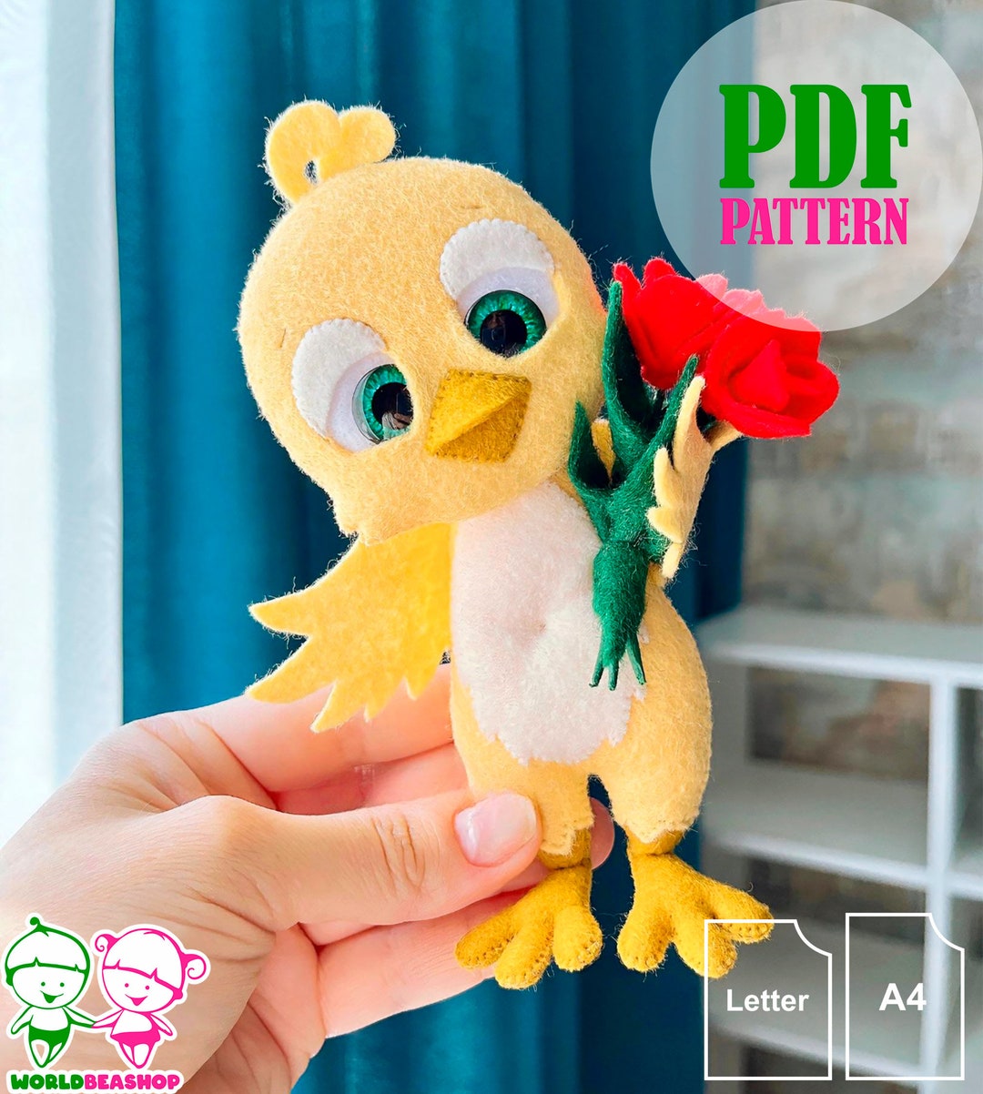 Chick Felt Pattern Sewing Tutorial - Etsy