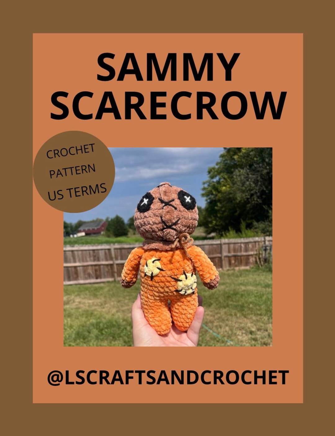 Sammy Scarecrow Crochet Pattern - Etsy UK