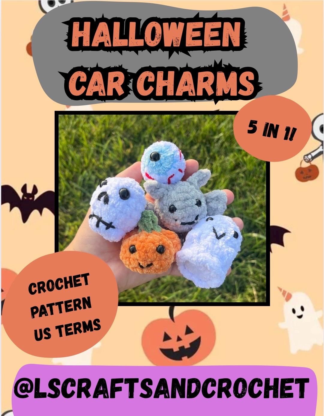 Halloween Car Charms Pattern - Etsy