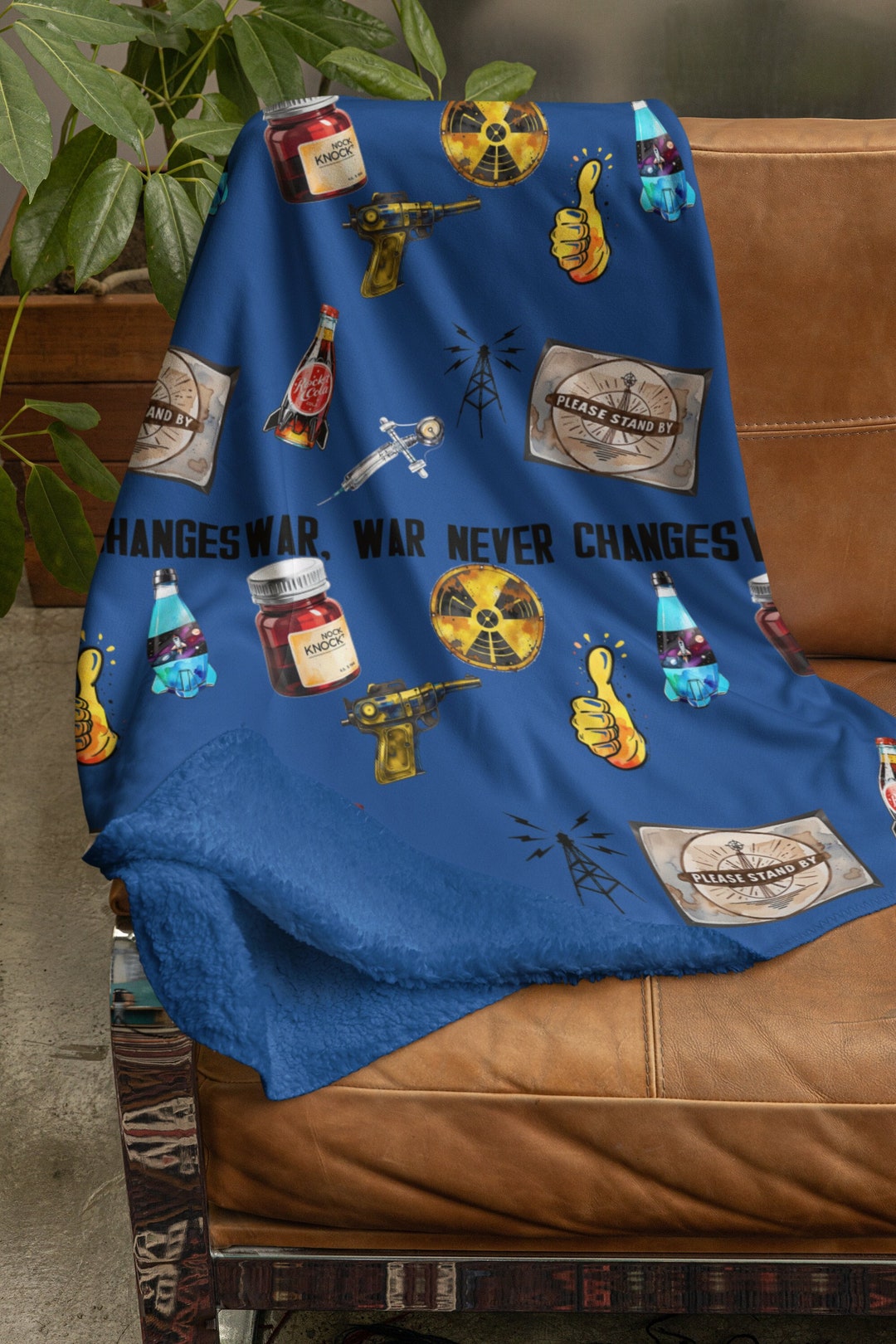 Fallout Blush Blanket, Fallout Gamer Blanket, Fallout Gift, War Never ...