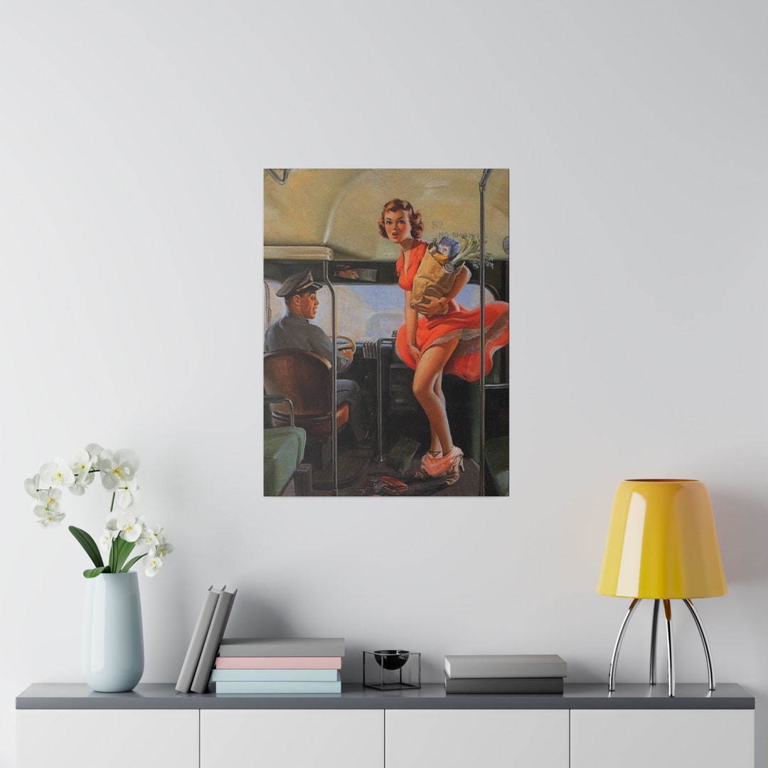 Art Frahm Vintage Pinup Matte Canvas Choose From Different Sizes