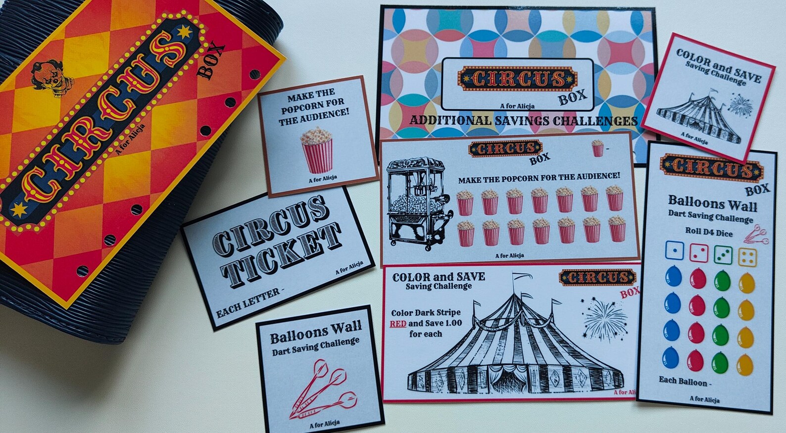 Circus Box Additional Saving Challenge | Dashboard and 4 Extra Saving ...
