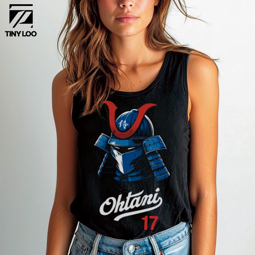 Ohtani Samurai Battle Black Unisex Tank Top, Shohei Ohtani Graphic Tee ...