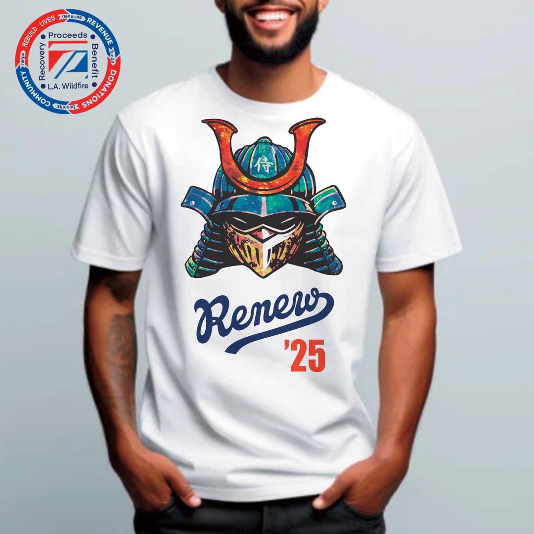 Shohei Ohtani Samurai Firefighter White Tee, Gift LA Dodgers Sports Fan ...