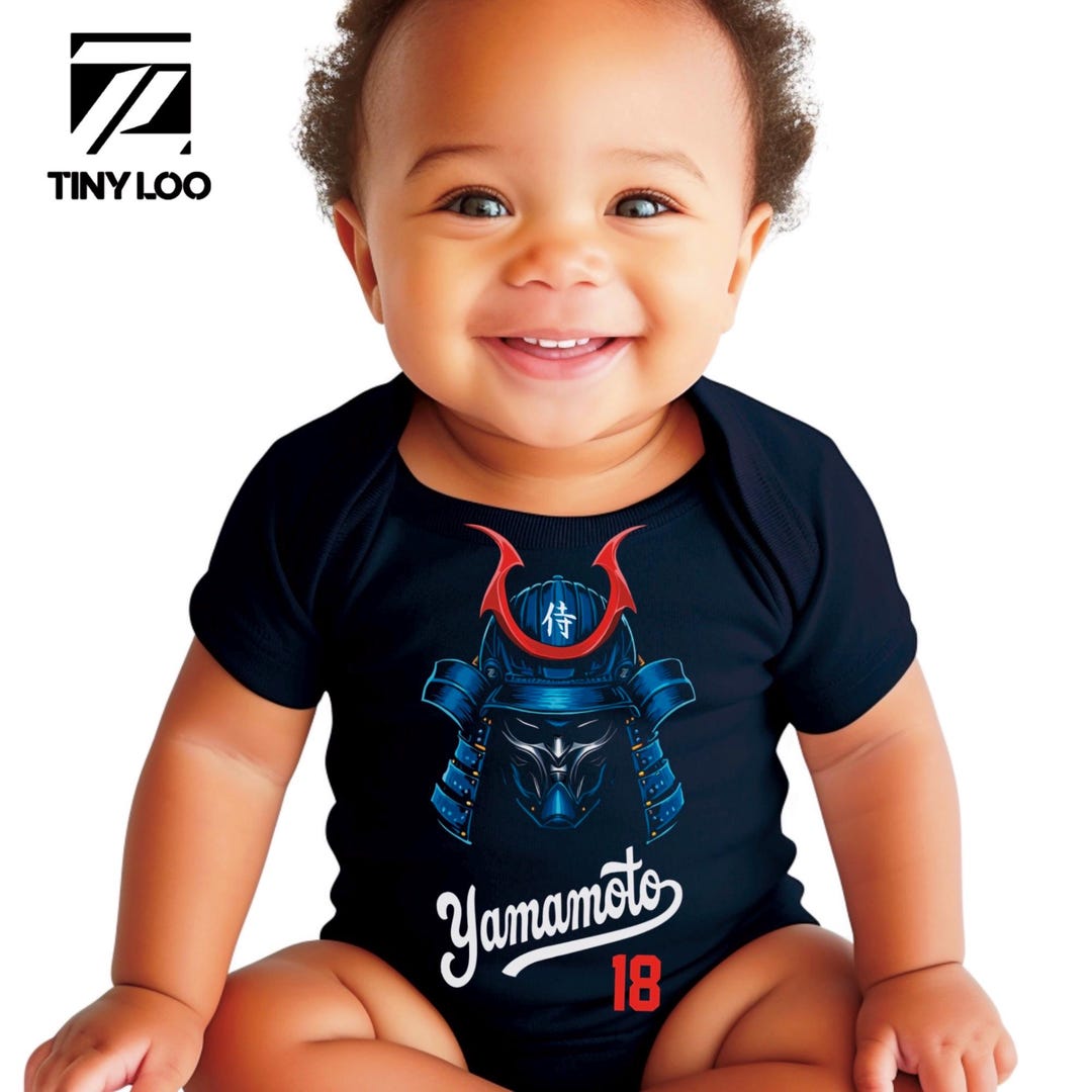 Yoshinobu Yamamoto Samurai LA Dodgers Pitcher Graphic Onesie, Gift for ...