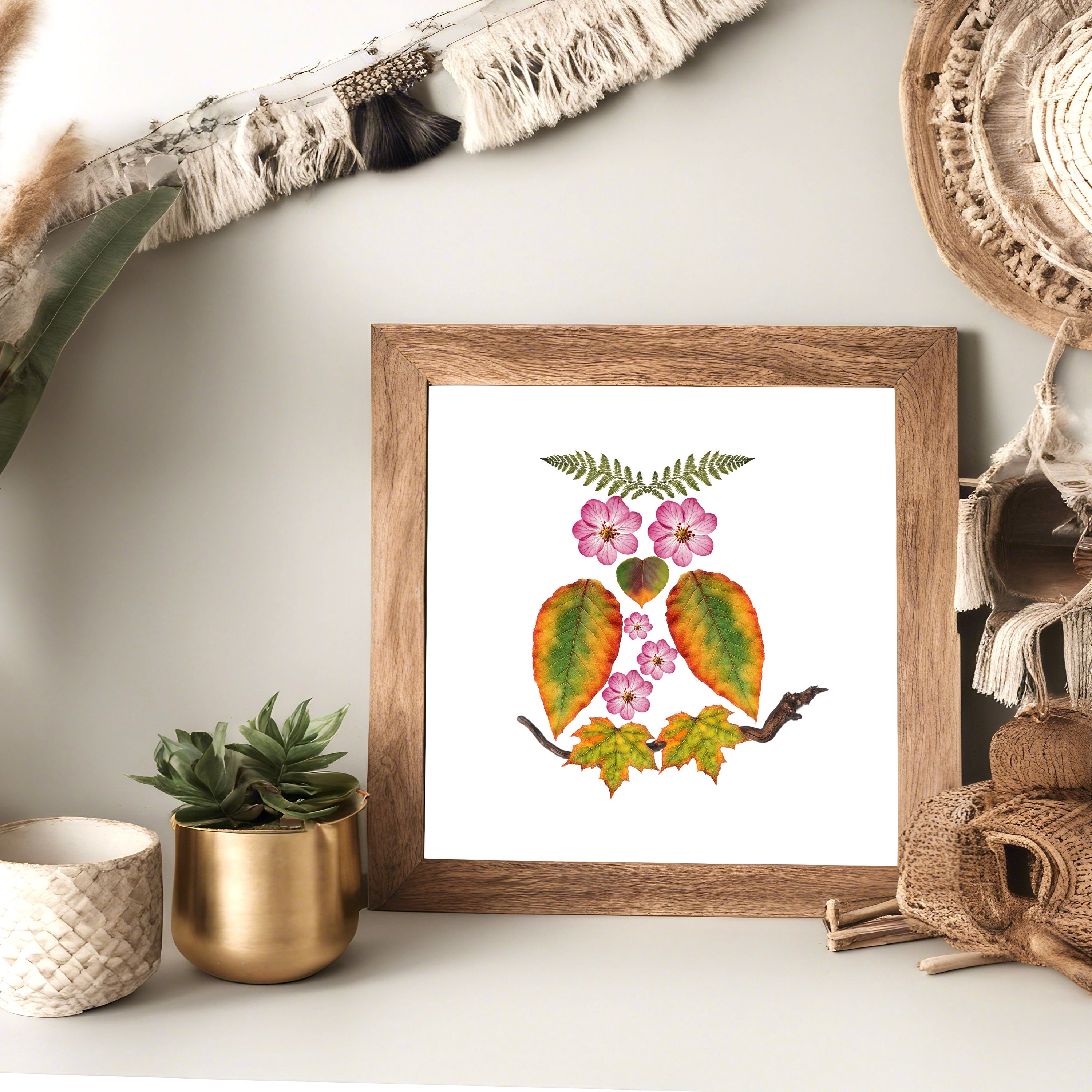 Pressed Pink Blossom Flowers Printable Wall Art Decor Pressed Flowers ...