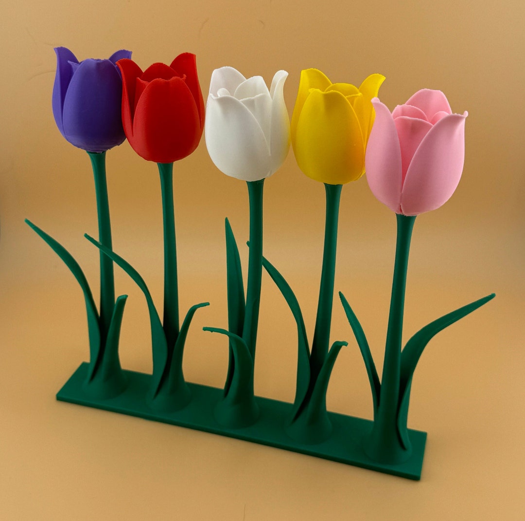 5 3d Printed Tulips - Etsy