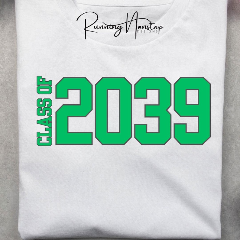Class of 2039 Bundle PNG PDF First Day of School Shirt 8 COLORS - Etsy
