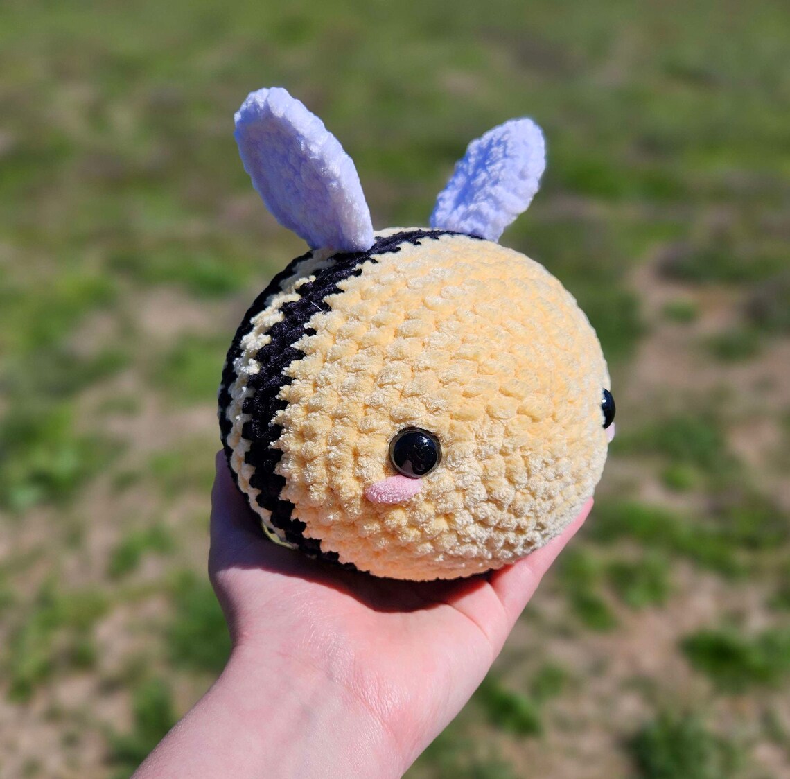 Crochet Bee Plush | Large | Handmade | Cute | Bumblebee | Custom ...