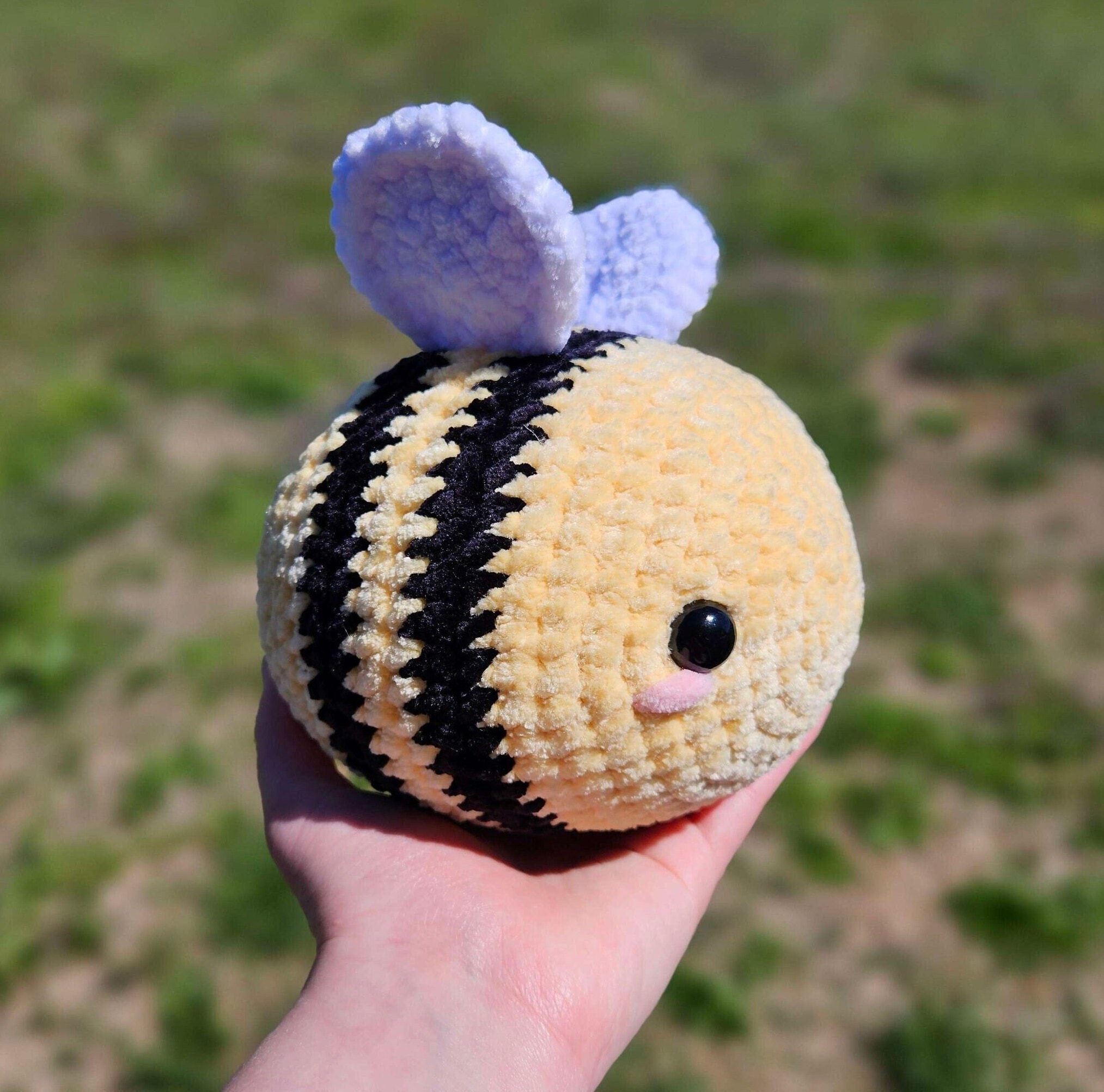 Crochet Bee Plush | Large | Handmade | Cute | Bumblebee | Custom ...