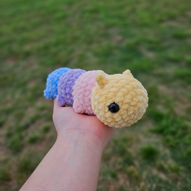 Crochet Caterpillar Plush Handmade Amigurumi Custom Cute Bug Worm Toy ...