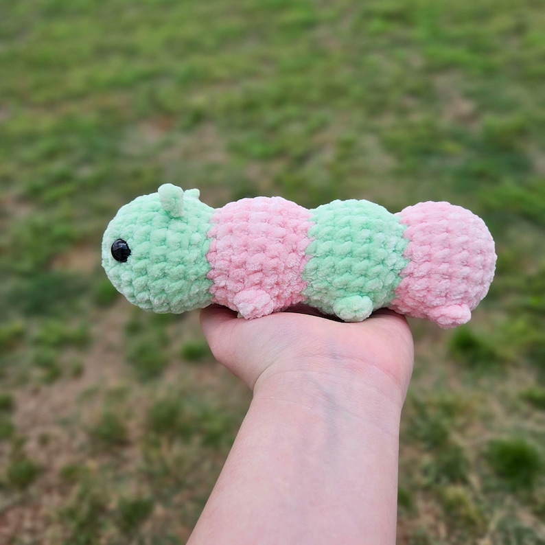 Crochet Caterpillar Plush Handmade Amigurumi Custom Cute Bug Worm Toy ...