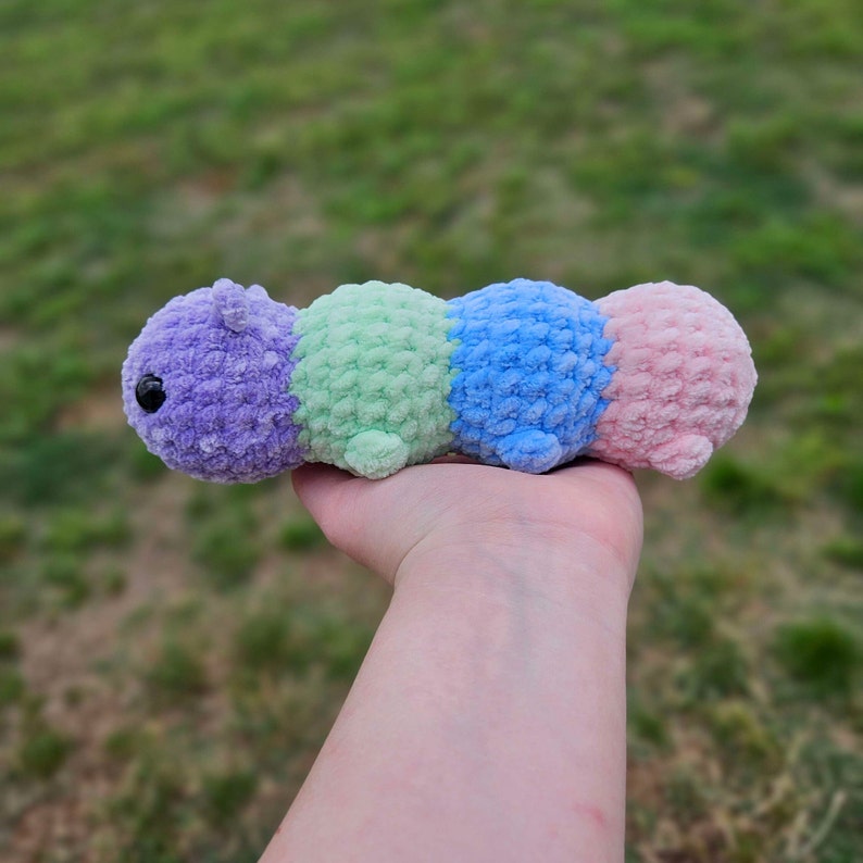 Crochet Caterpillar Plush Handmade Amigurumi Custom Cute Bug Worm Toy ...