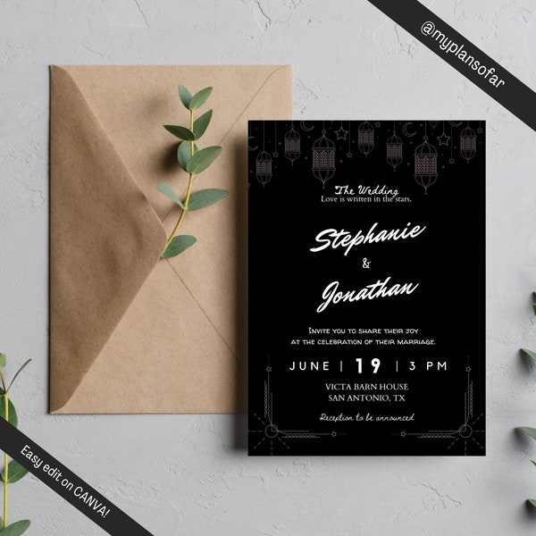 Star Wedding Invitation - Etsy