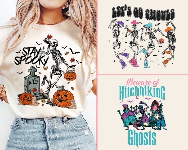 Have a Spooky Day Png, Vintage Beware of Hitchhiking Ghosts, Halloween ...