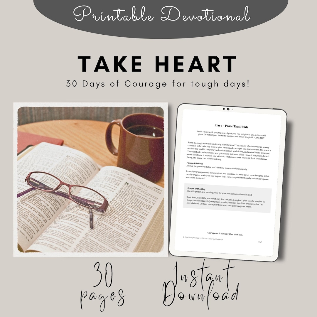 Printable Christian Devotional, 30-day Prayer Journal (digital Download ...