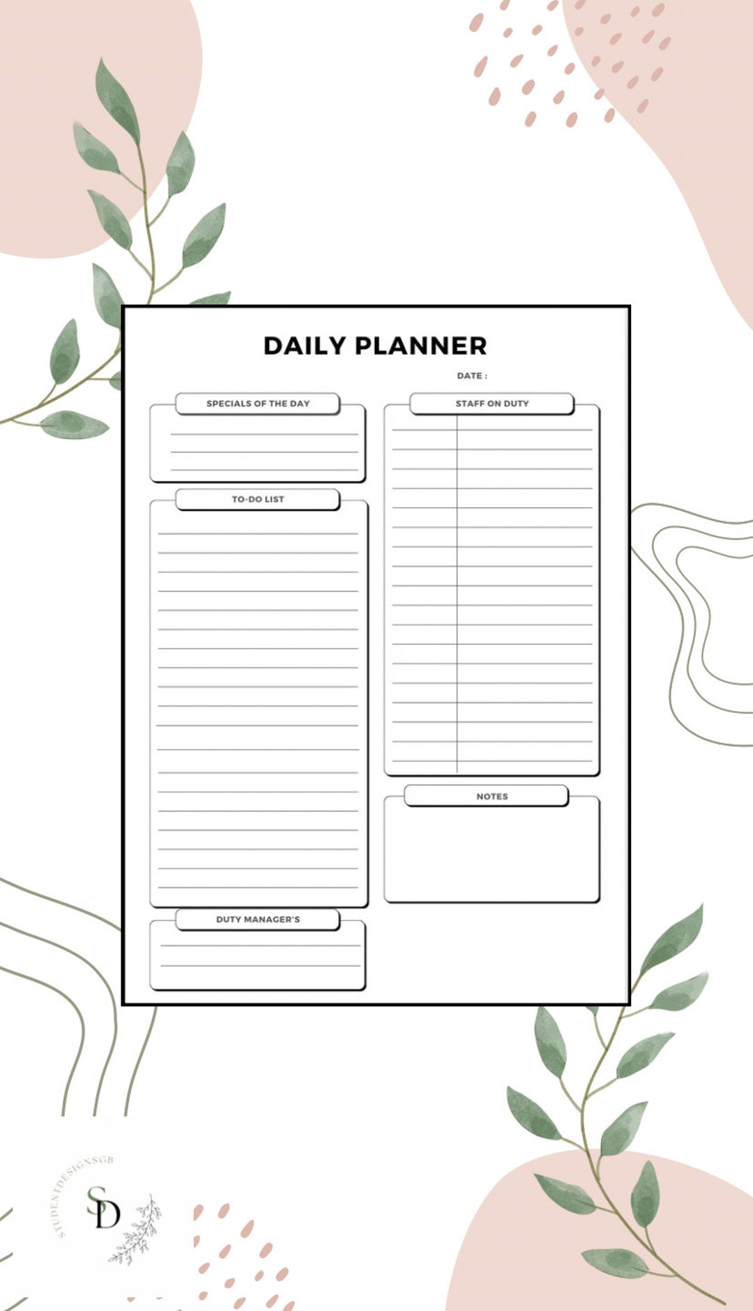 Editable, Digital Canva Shift Planner. - Etsy