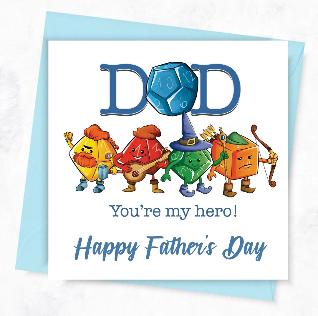 My Hero Fathers Day Card | Fantasy Fathers Day Card | Fathers Day Card ...