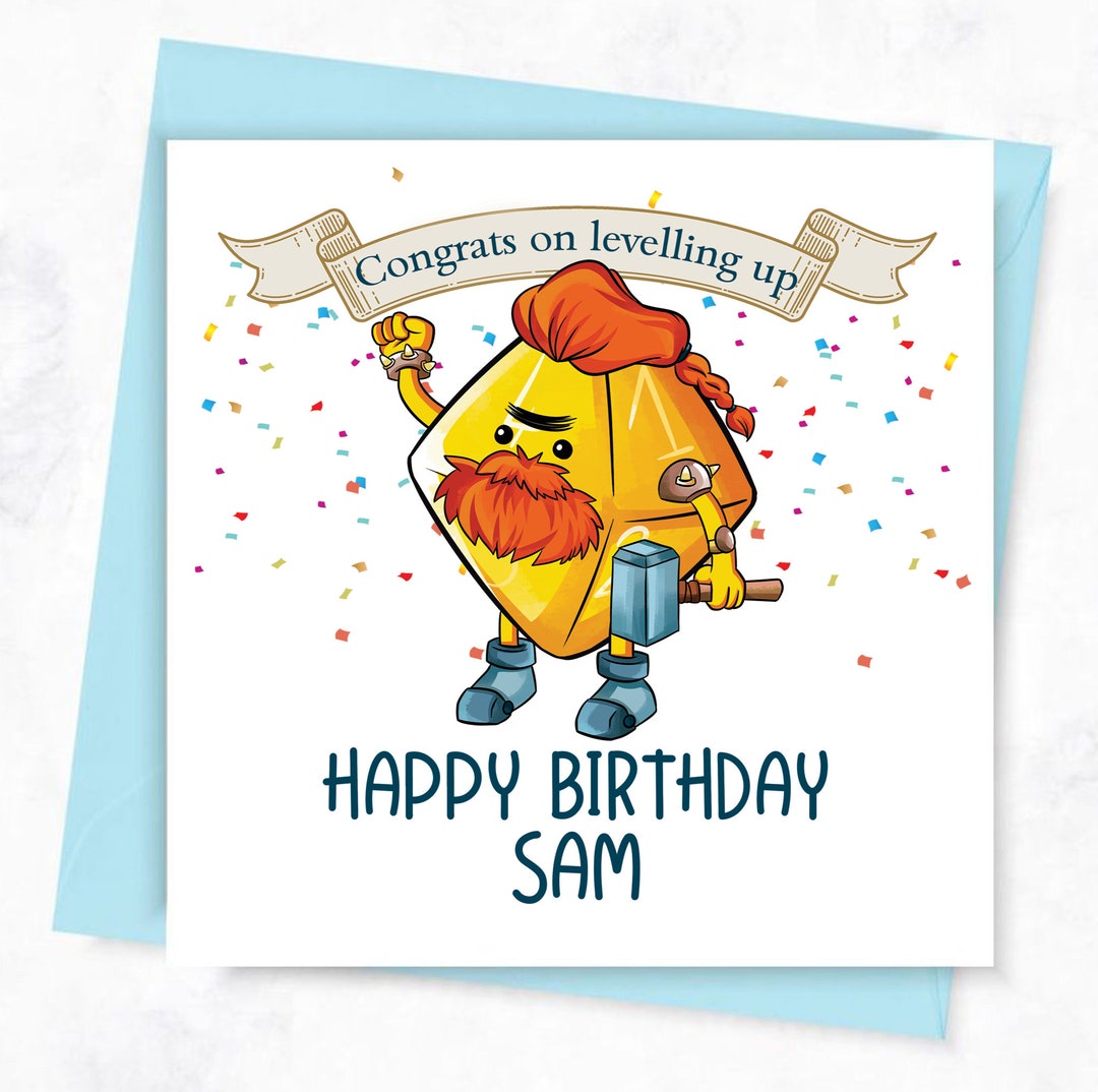 RPG Dwarf Birthday Card | RPG Birthday Card | Birthday Card | Role Play ...