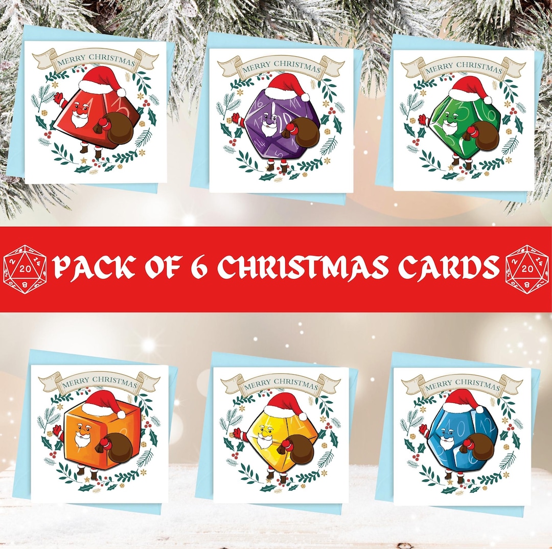 6 Christmas Wreath Cards | RPG Christmas Cards | Fantasy Christmas ...