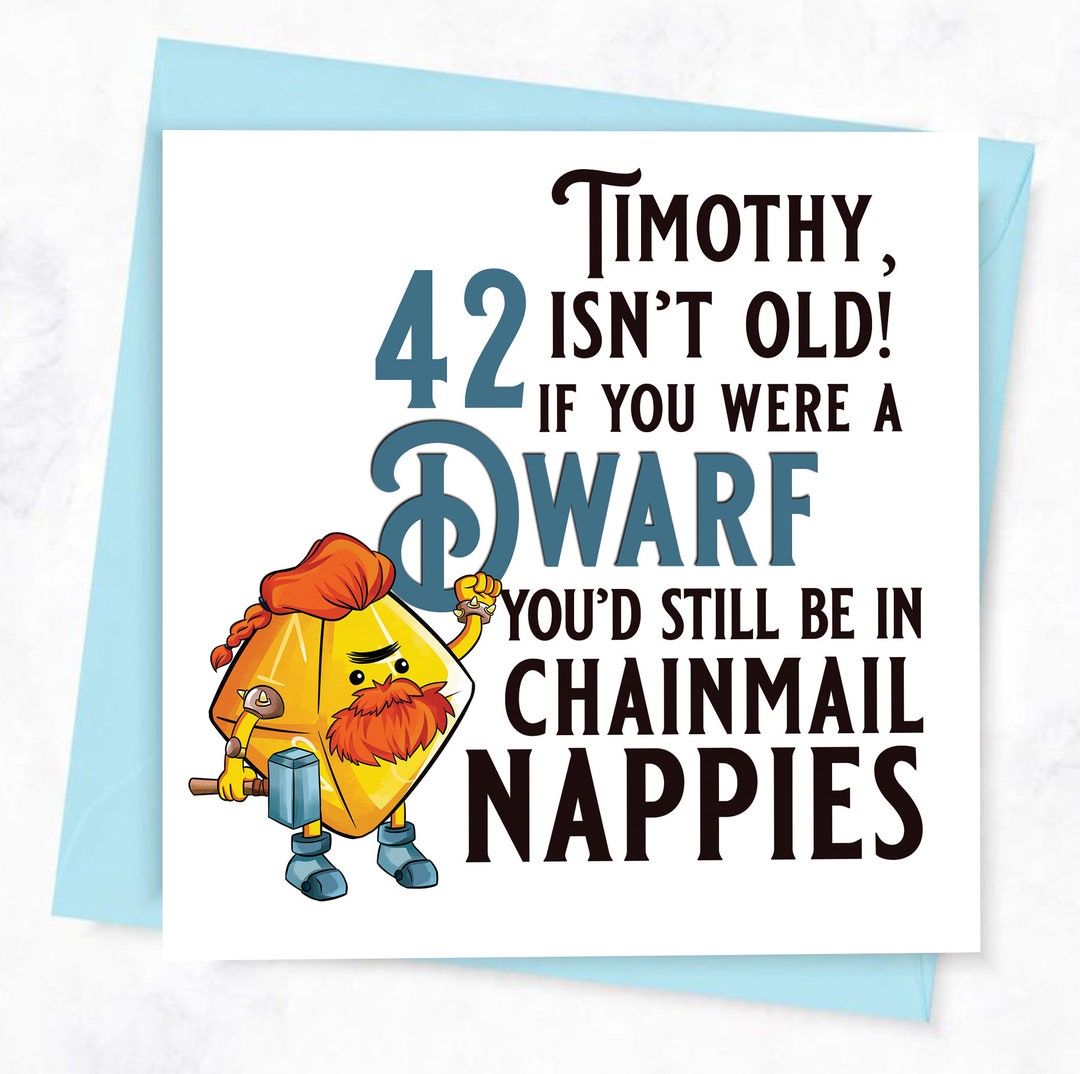 RPG Birthday Card Personalised RPG Card RPG Character Birthday Card ...