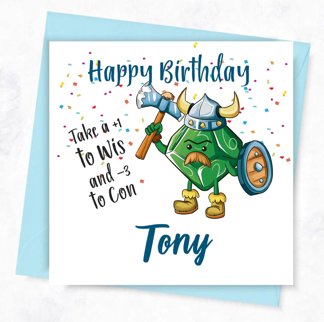 Barbarian Birthday Card | Role Play Birthday Card | Fantasy Birthday ...