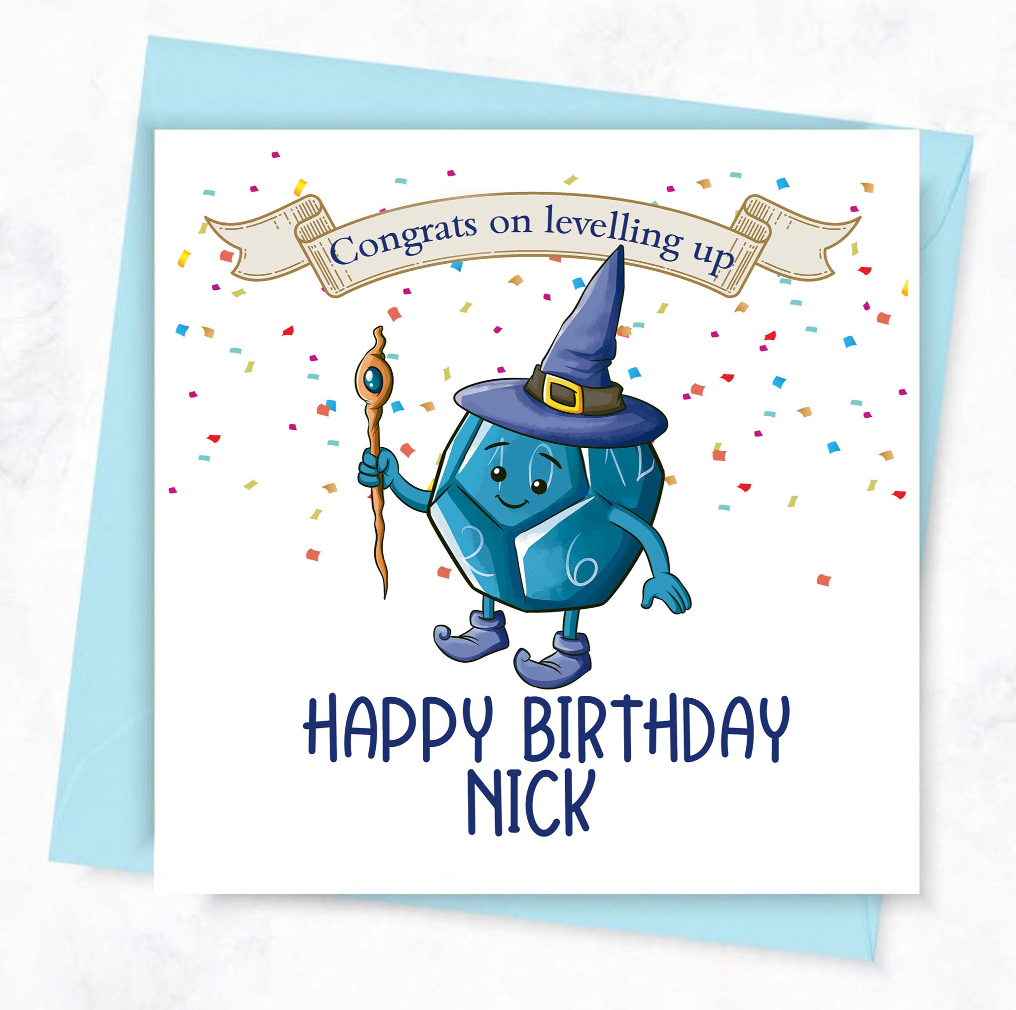 Wizard Birthday Card | RPG Birthday Card | Fantasy Birthday Card | Role ...