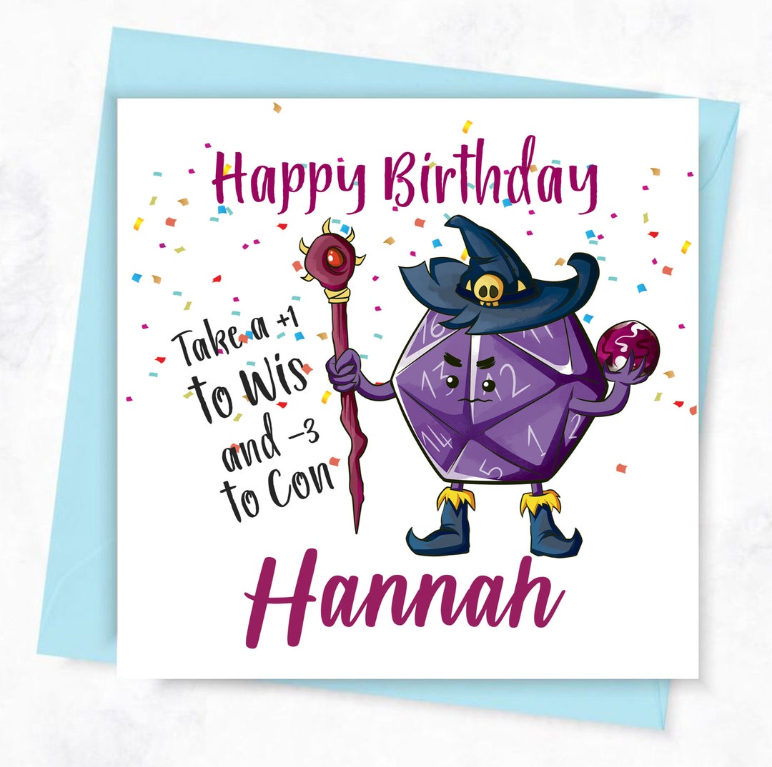 Warlock Birthday Card Role Play Birthday Card Fantasy Birthday Card DND ...