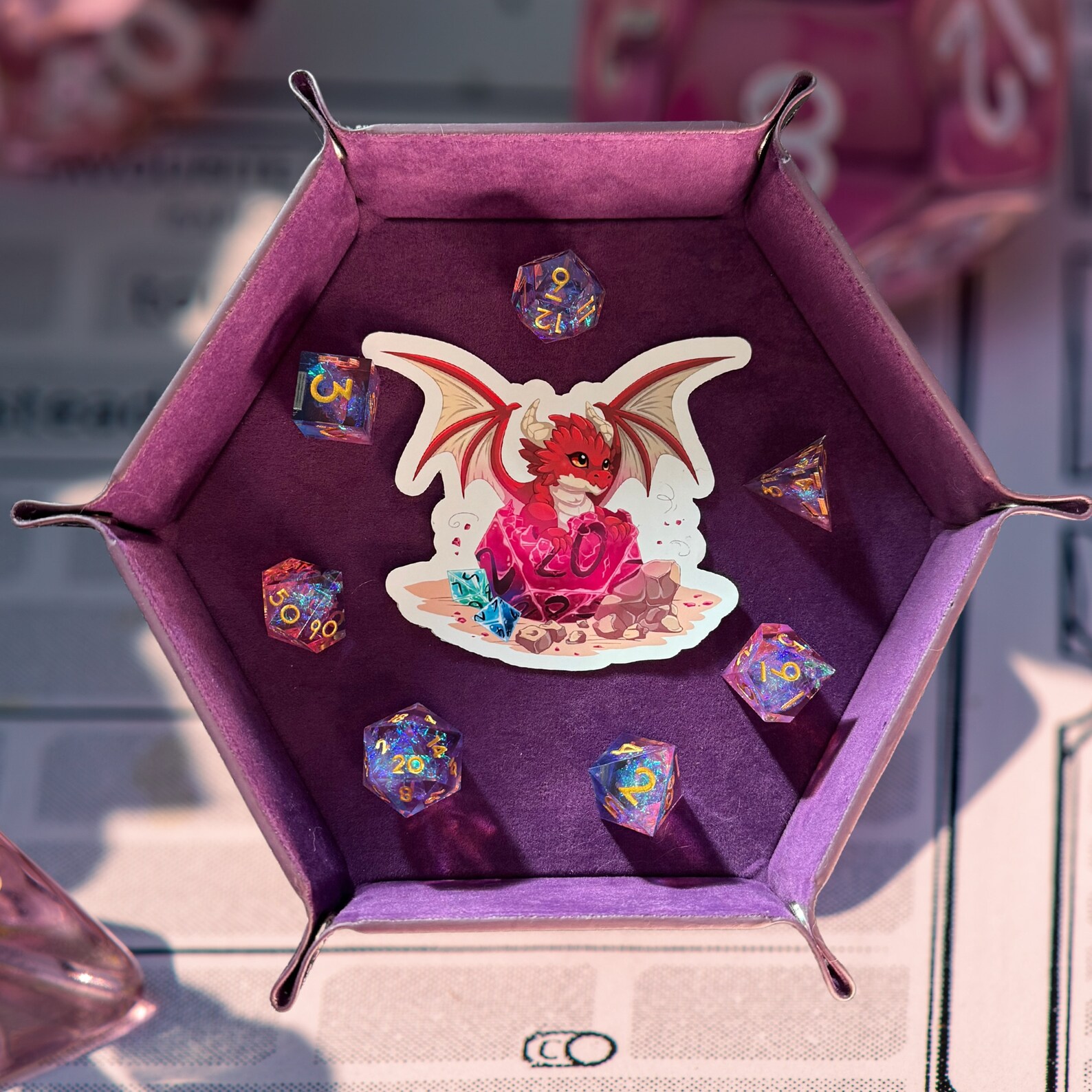 Dragon Hatchling Sticker 20 Sided Dice Dragon Dragon Egg Sticker DND Dragon Sticker DND Dice ...