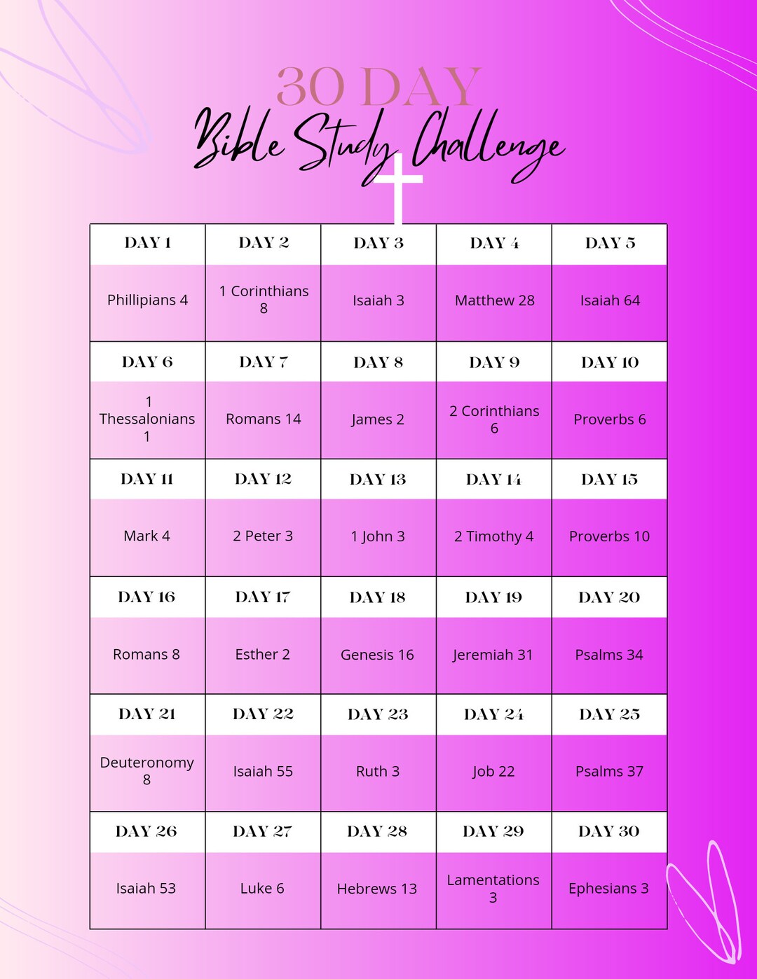 30 Day Bible Study Challenge - Etsy