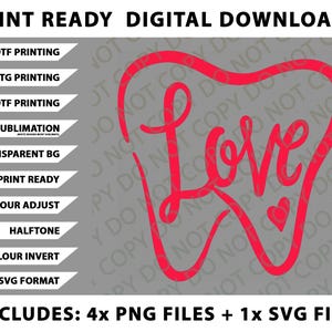 Dentist Dental Assistant Valentines Day Love Png Bundle, SVG Files ...