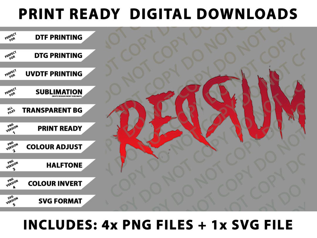 Redrum II Horror Movie Png Bundle, SVG Files, Digital Downloads - Etsy
