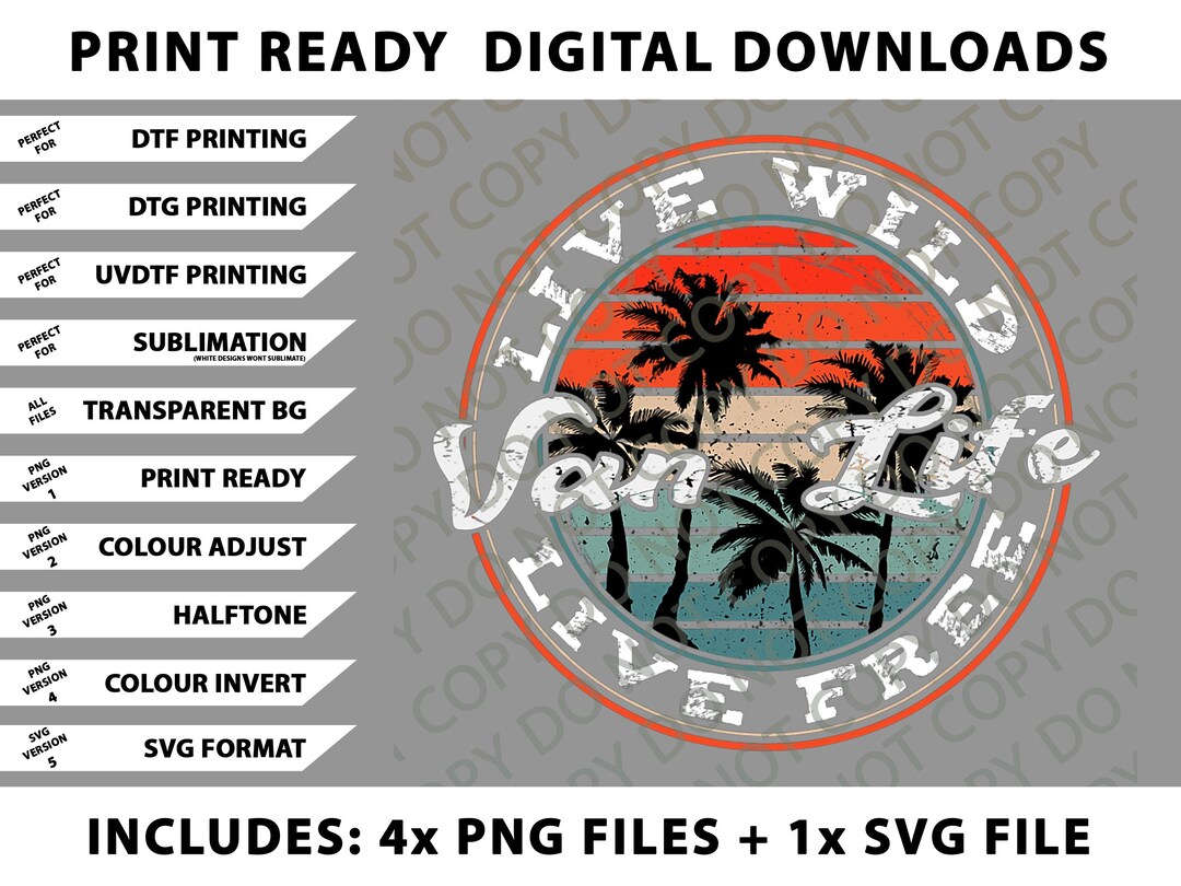 Retro Vintage Van Life Png Bundle, SVG Files, Digital Downloads - Etsy