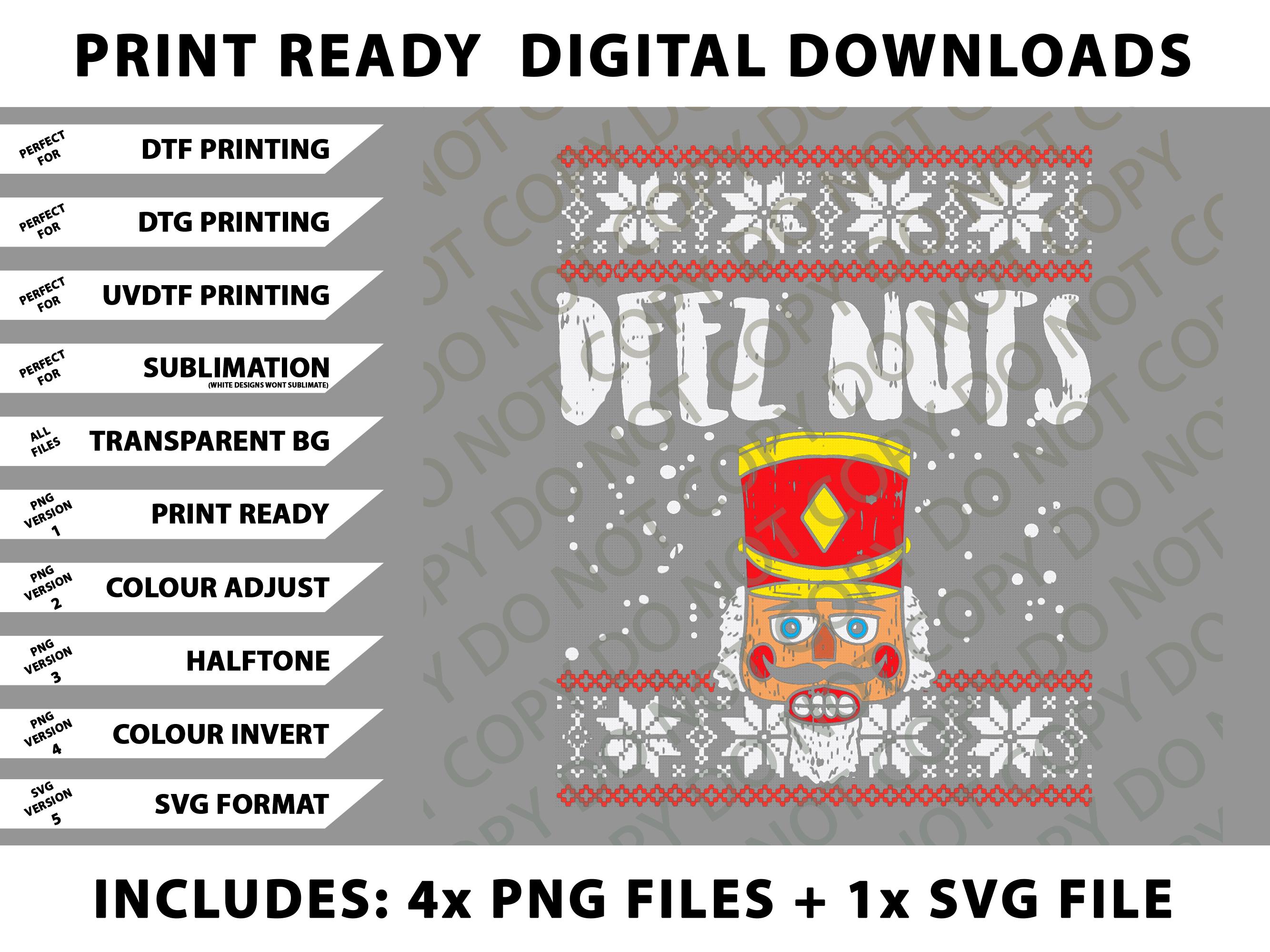 Deez Nuts Nutcracker Funny Ugly Christmas Sweater Meme Gift Png Bundle ...