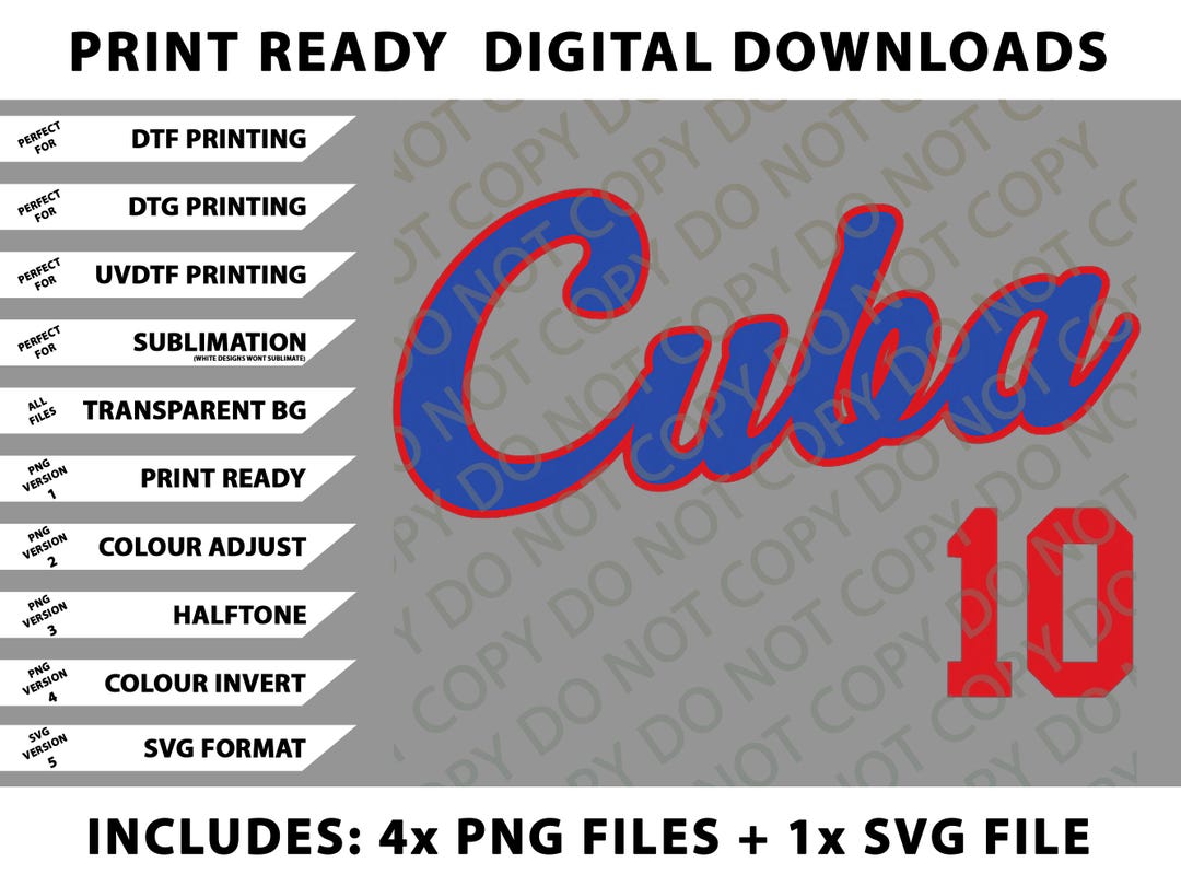 Retro Cuba Baseball Png Bundle, SVG Files, Digital Downloads Remera ...
