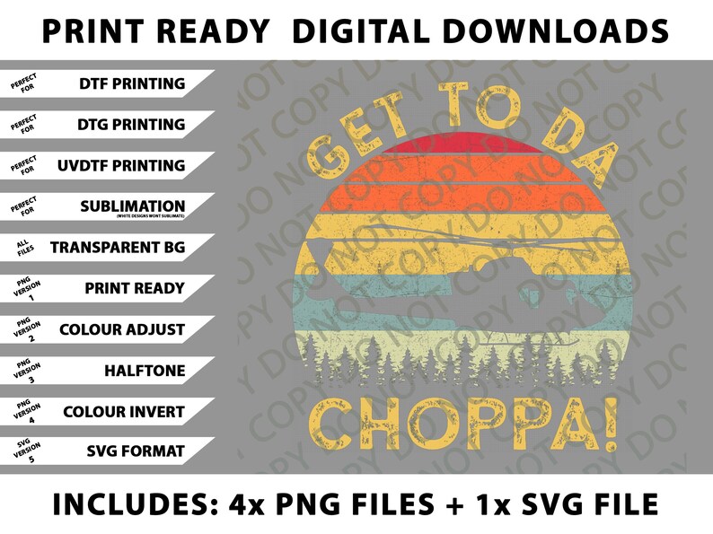Get to Da Choppa Funny Meme Png Bundle, SVG Files, Digital Downloads - Etsy