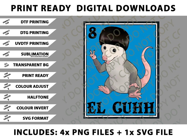 Opossum El Cuhh Takuache Cuh Funny Trash Possum Mexican Meme Png Bundle ...