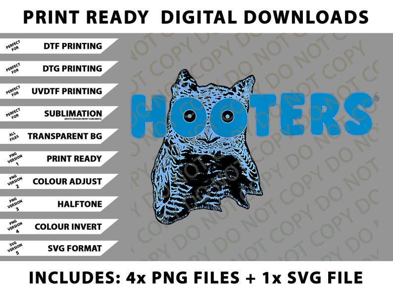 Hooters Retro Logo Png Bundle, SVG Files, Digital Downloads - Etsy