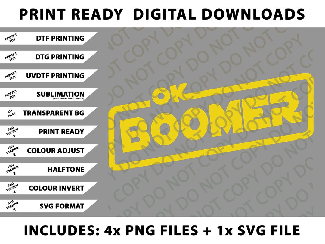 Ok Boomer Funny Millennials Meme Gen Z Joke Png Bundle, SVG Files ...