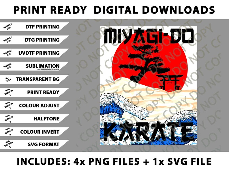 Retro Vintage Miyagi-do Karate Life Bonsai Tree Martial Arts Png Bundle ...