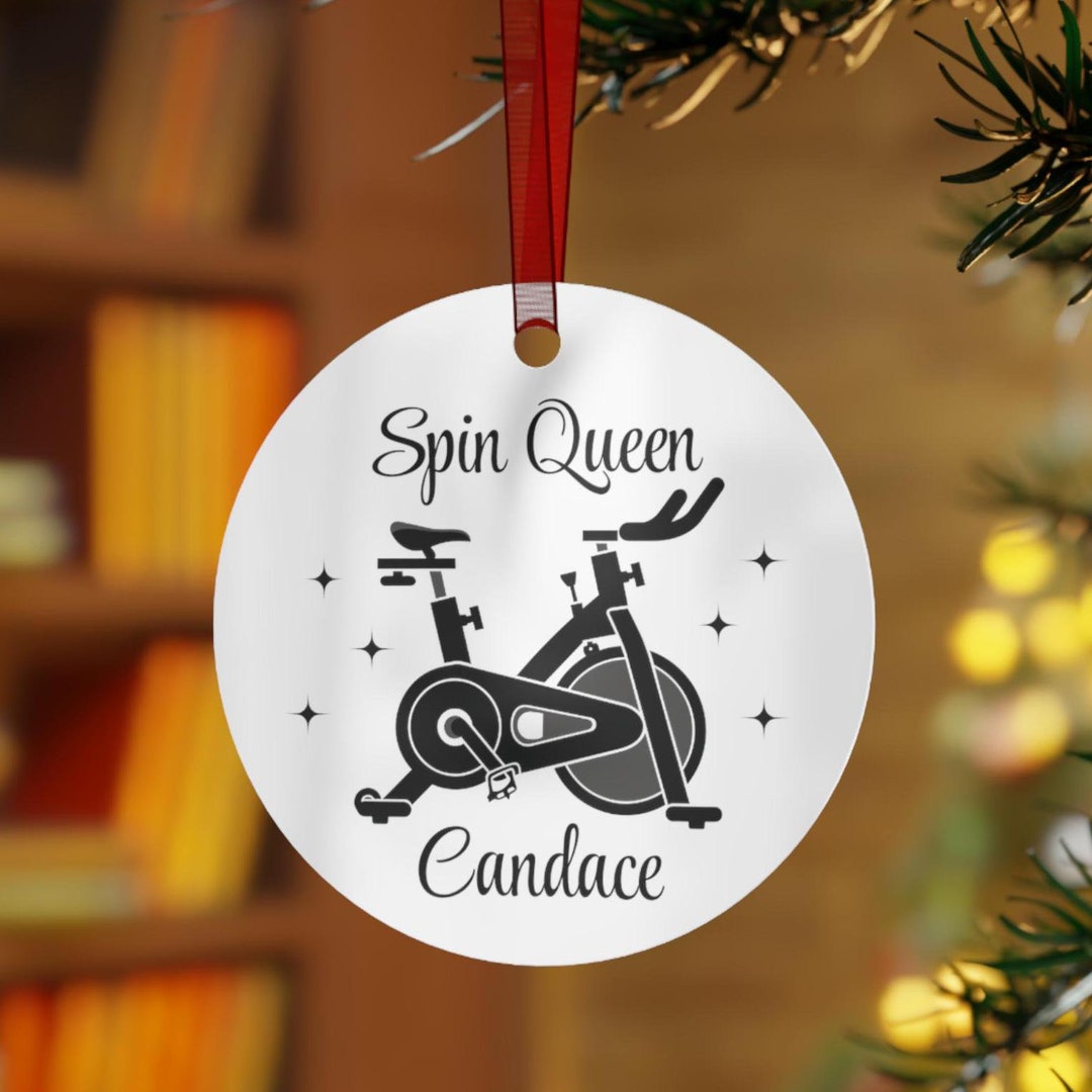 Personalized Spin Queen Ornament Spin Class Lover Spin Instructor Gift ...