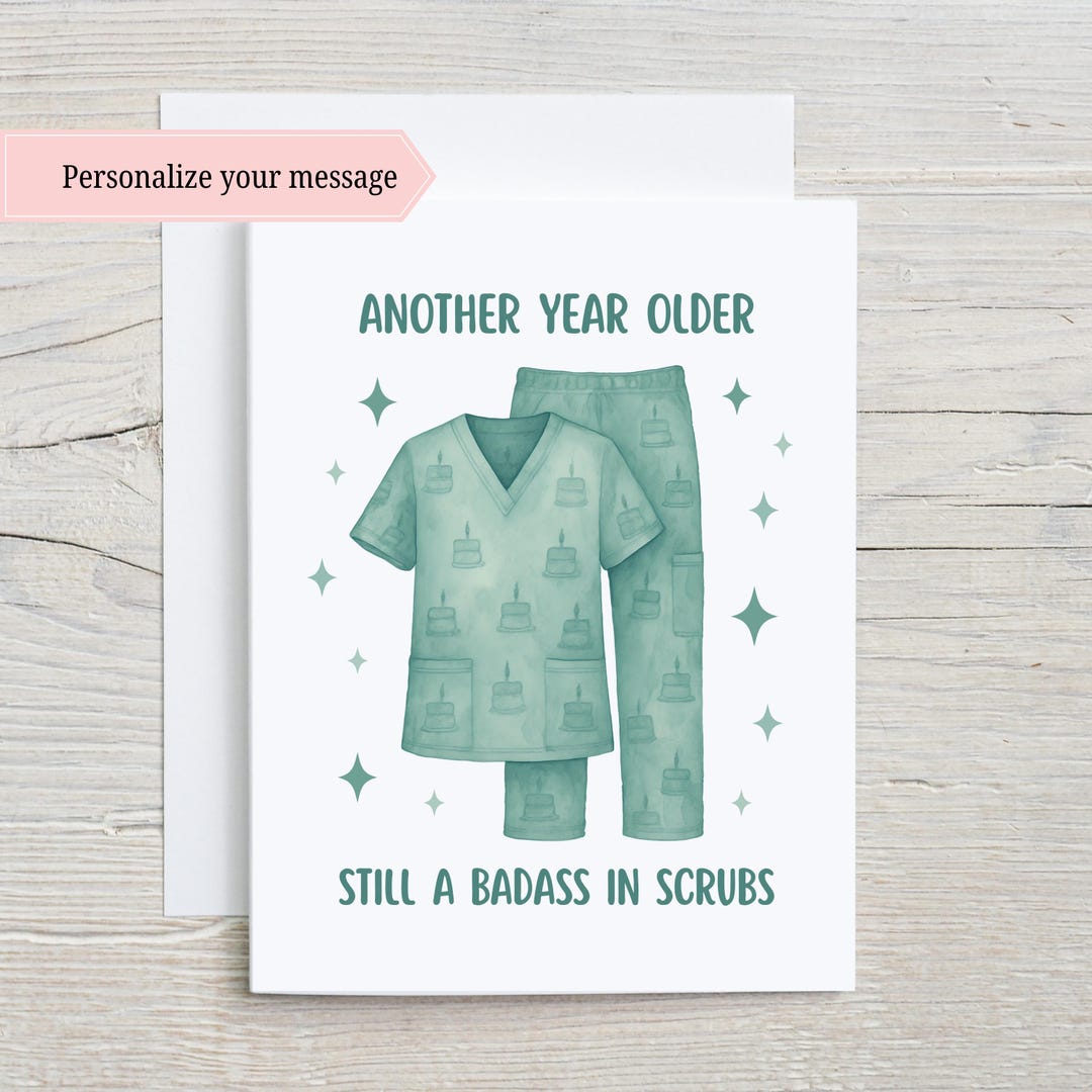 Nurse Birthday Card, Emergency Room Nurse Birthday, Gift for Coworker ...